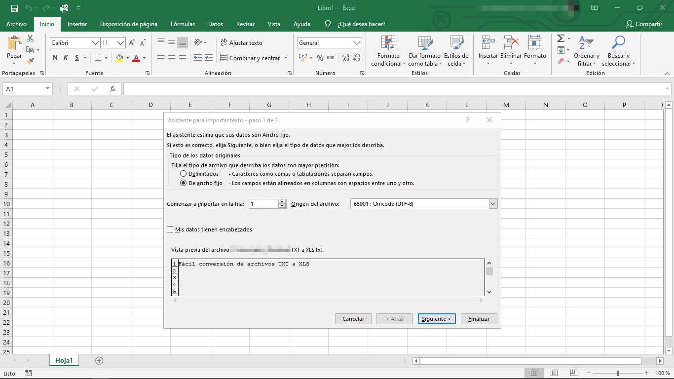 Cómo Convertir o Importar un Archivo de Bloc de Notas a Excel ...