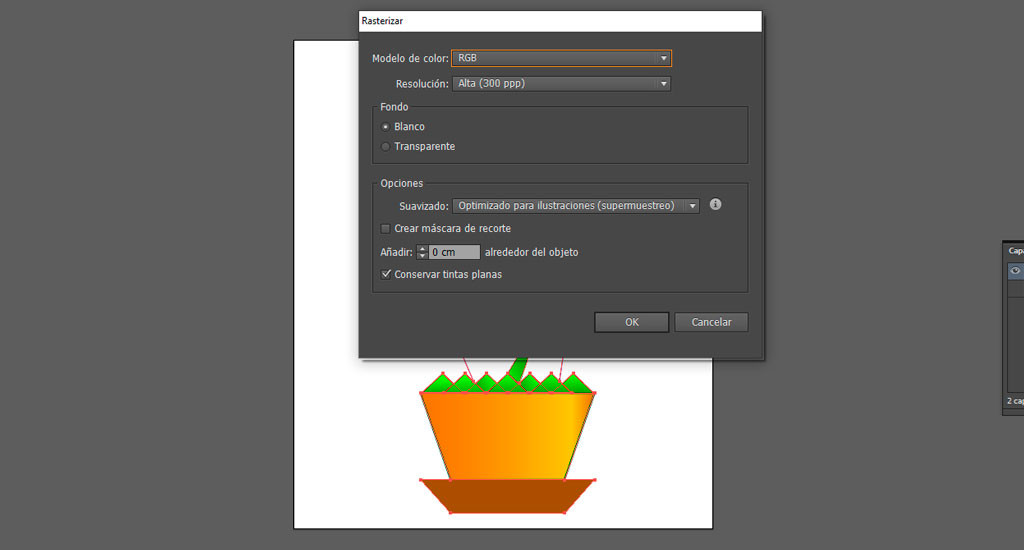 Cómo Convertir una Imagen Vectorial en un mapa de bits en Illustrator ...